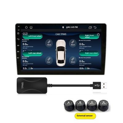 China High Precision 315MHz USB Wireless Tire Pressure Monitoring System LED Display for Android Navigation Built-in Universal TPMS for sale