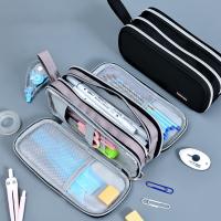 China Large Capacity School Pencil Case Customized Canvas Pencil Bag with Colorful Pattern for sale