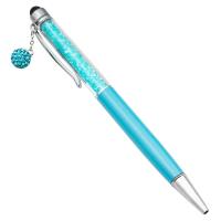 China Cute Crystal Pen Diamond Ballpoint Pens Stationery Ballpen 2 In 1 Crystal Stylus Pen for sale