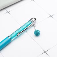China Cute Crystal Pen Diamond Ballpoint Pens Stationery Ballpen 2 In 1 Crystal Stylus Pen for sale