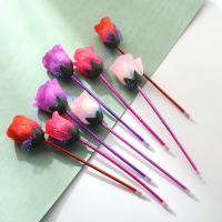 China Blue Ink Color Custom Plastic Rose Flower Ballpoint Pen for Office School Writing for sale