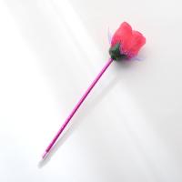 China Blue Ink Color Custom Plastic Rose Flower Ballpoint Pen for Office School Writing for sale