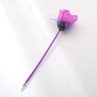 China Blue Ink Color Custom Plastic Rose Flower Ballpoint Pen for Office School Writing for sale