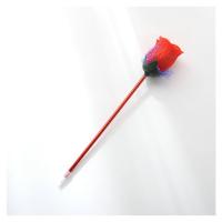 China Blue Ink Color Custom Plastic Rose Flower Ballpoint Pen for Office School Writing for sale