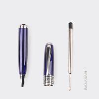 China Big Fat Black Metal Roller Pen Ballpoint Pen With Logo For Business Signature 35 g for sale