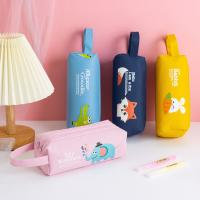 China Canvas Geometric Pencil Bag Case for School Supplies Custom Print Cute Pencil Box Pouch for sale