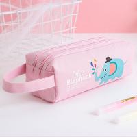 China Canvas Geometric Pencil Bag Case for School Supplies Custom Print Cute Pencil Box Pouch for sale
