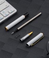 China Customized Logo Luxury Metal Roller Fountain Pen for Men Heat Sensitive Erasable Ink for sale