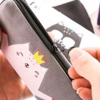 China Customized Logo Acceptable Fashion Cartoon Canvas Pen Bag for Junior High School Pupils for sale
