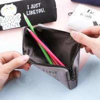 China Customized Logo Acceptable Fashion Cartoon Canvas Pen Bag for Junior High School Pupils for sale