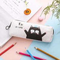 China Customized Logo Acceptable Fashion Cartoon Canvas Pen Bag for Junior High School Pupils for sale