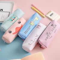 China Canvas Pencil Case with PVC Lining Material and Cartoon Printing Zipper Pencil Pouch Bag for sale