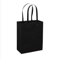 China Customized Logo Black Luxury Shopping Gift Paper Bag With Handle with Flexo Printing for sale