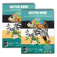 China Hard Cover Customized Logo Recycled Fashion Design Sketch Book A3 A5 Artist Sketchbook for sale