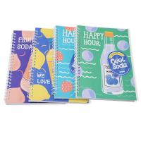 China Custom A5 Gold Wire Journal Note Book With Spiral Binding And Personalized Cover Design for sale