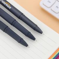 China Custom Logo Imprint Black Rubber Coated Plastic Gel Ink Pens for Stationery Promotion for sale