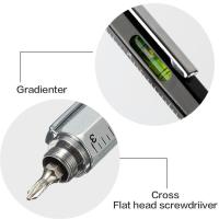 China 0.5 mm Gel Pen with Ruler Level Stylus and Screwdriver Small Size Big Functionality for sale