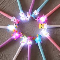 China 4pcs Set Heat Sensitive Erasable Ink Plastic Gel Light Pen for Trending Cartoon Bear for sale