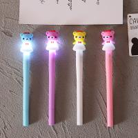 China 4pcs Set Heat Sensitive Erasable Ink Plastic Gel Light Pen for Trending Cartoon Bear for sale