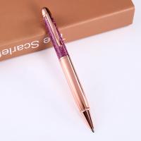 China Office Luxury Blue Ball Pens with Printed Logo Refill and Red Ink 2021 for sale