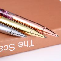China Office Luxury Blue Ball Pens with Printed Logo Refill and Red Ink 2021 for sale