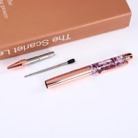 China Office Luxury Blue Ball Pens with Printed Logo Refill and Red Ink 2021 for sale