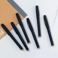 China Corporate Advertising Black Metal Gel Ink Pen with Custom Logo and 240M Writing Length for sale