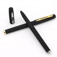 China Corporate Advertising Black Metal Gel Ink Pen with Custom Logo and 240M Writing Length for sale