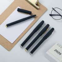 China Corporate Advertising Black Metal Gel Ink Pen with Custom Logo and 240M Writing Length for sale