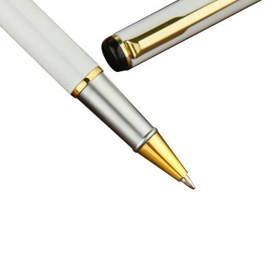 China Novelty Ballpoint Pen Black Metal Signature Pen for Spot Supplies Laser Engraving Logo Free Advertising for sale