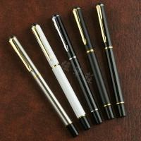 China Novelty Ballpoint Pen Black Metal Signature Pen for Spot Supplies Laser Engraving Logo Free Advertising for sale