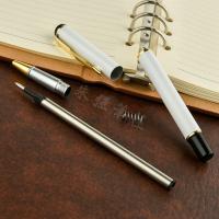 China Novelty Ballpoint Pen Black Metal Signature Pen for Spot Supplies Laser Engraving Logo Free Advertising for sale