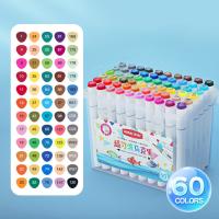 China 36 Color Kids Art Drawing Pen Double Brush Non-Toxic and Safe Oil Marker Easy to Wash for sale