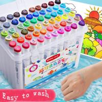 China 36 Color Kids Art Drawing Pen Double Brush Non-Toxic and Safe Oil Marker Easy to Wash for sale