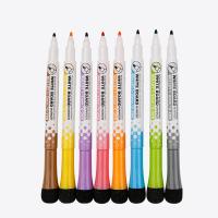 China Office and School Essential 8 Colors Set Dry Erase Markers with Magnetic Whiteboard for sale