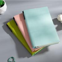 China Customized Paper Business Logo Printed Debossed Soft Black PU Planner A5 Leather Notebooks for sale
