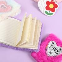 China Soft Cover 2022 Craft Cartoon Animal Plush Unicorn Fluffy Notebook for Girls 4 Colors for sale