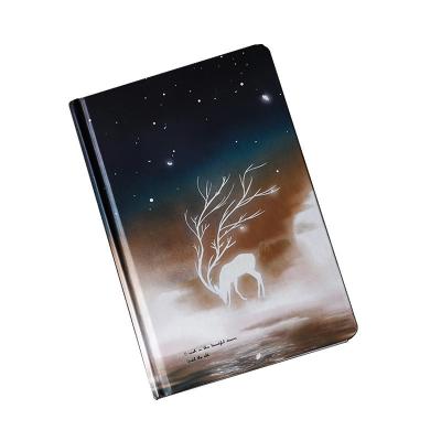 China Customized Logo 2022 Creative Luminous Deer Hardback Stationery Gift Notebook Diary Set for sale