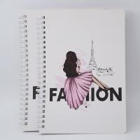 China Soft Cover Custom Spiral Notebook Journal 30 Sheets Custom Printing Logo Grid Design for sale