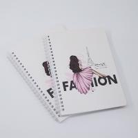 China Soft Cover Custom Spiral Notebook Journal 30 Sheets Custom Printing Logo Grid Design for sale