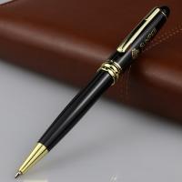 China Personalized Black and Gold Roller Gel Pen with Custom Laser Logo Writing Length 240M for sale