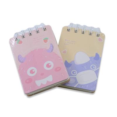 China Mini Notebook with Cute Cartoon Print Customized Elastic Kawaii Student Stationery for sale
