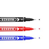 China Paper Box Packaging Double-Ended Marker Pen with 240M Writing Length and Permanent Ink for sale