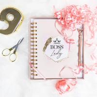 China Rose Gold Foil Notebook And Pen Gift Set For Girl Custom Luxury Office Stationery Set for sale