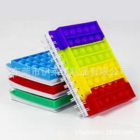 China Custom Travelers Silicone Spiral Diary Notebook with Pop It Game Cover and Magnetism for sale