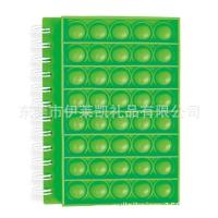China Custom Travelers Silicone Spiral Diary Notebook with Pop It Game Cover and Magnetism for sale