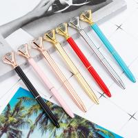China Personalized Diamond Crystal Metal Ballpoint Pen for Gift 2.5g 0.35mm Writing Width for sale