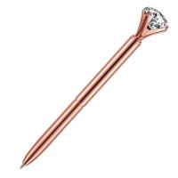 China Personalized Diamond Crystal Metal Ballpoint Pen for Gift 2.5g 0.35mm Writing Width for sale