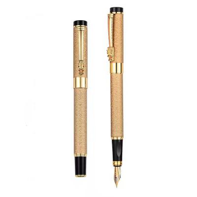China 0.036 kg Iridium Ink Metal Frosted Pole Pen for Business Gift and Adult Calligraphy for sale
