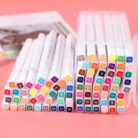 China Multi Colored Art Marker Set 12 18 24 36 48 Colors Highlighter Marker Pen Double Tips for sale